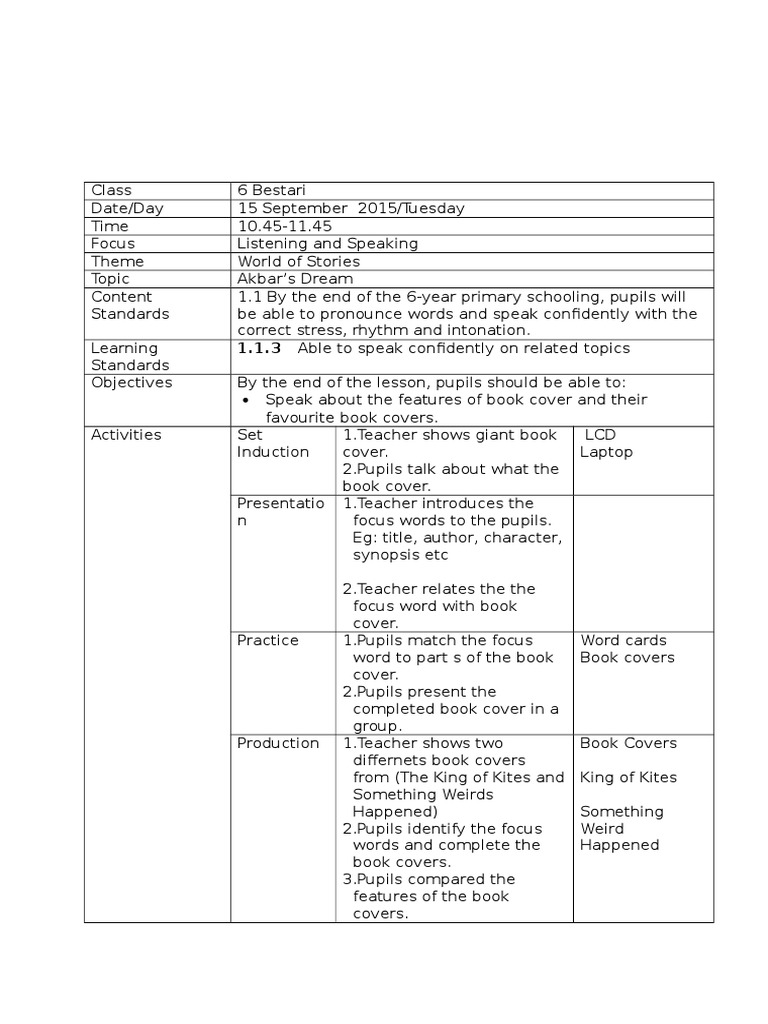 Akbar's Dream Lesson Plan | PDF