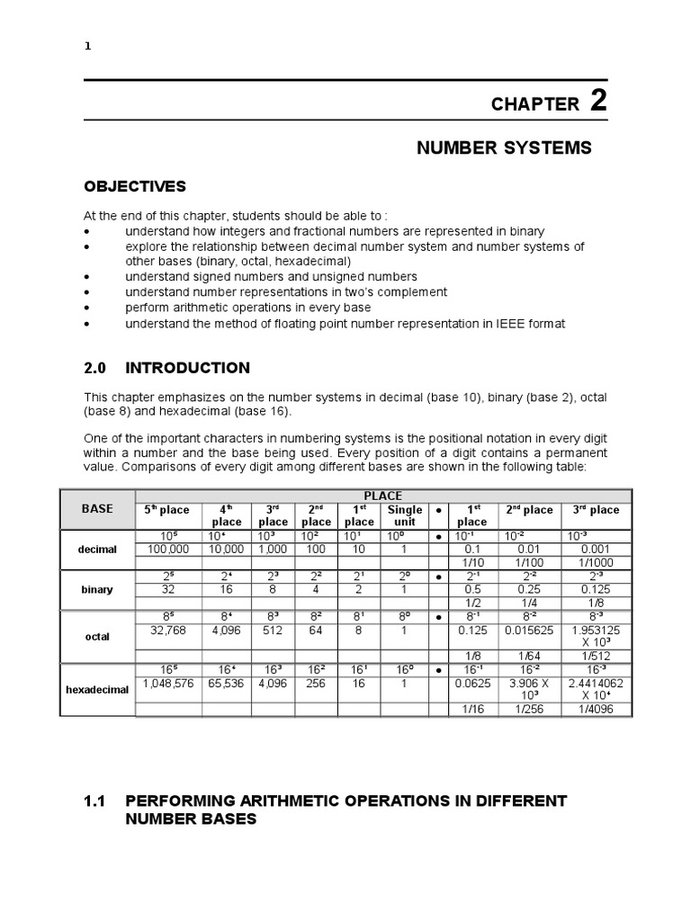 CSC159 Ch2 Numbering System | PDF | Naming Conventions | Arithmetic