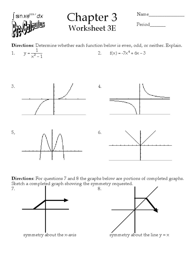 Worksheet 3E | PDF | Asymptote | Geometry