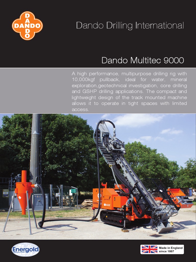 Dando Multitec 9000 | PDF | Drilling Rig | Drill
