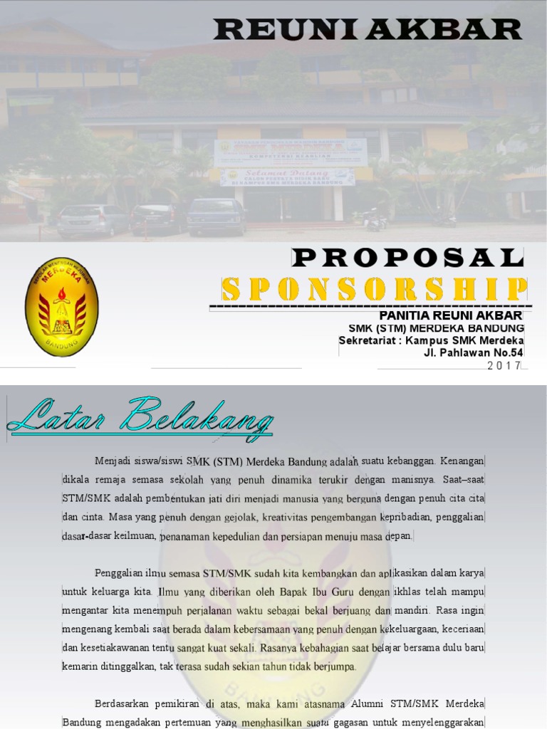Proposal Reuni Akbar | PDF