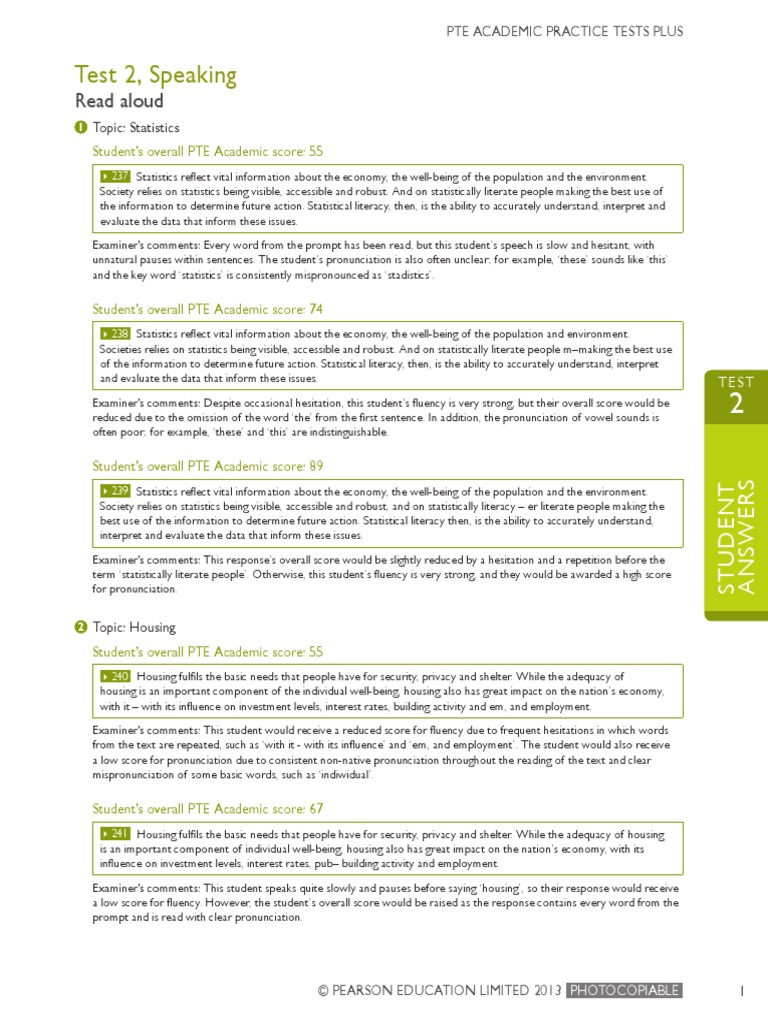 Pte Academic Practice Tests Plus Test 2 Student Answers1 Pdf