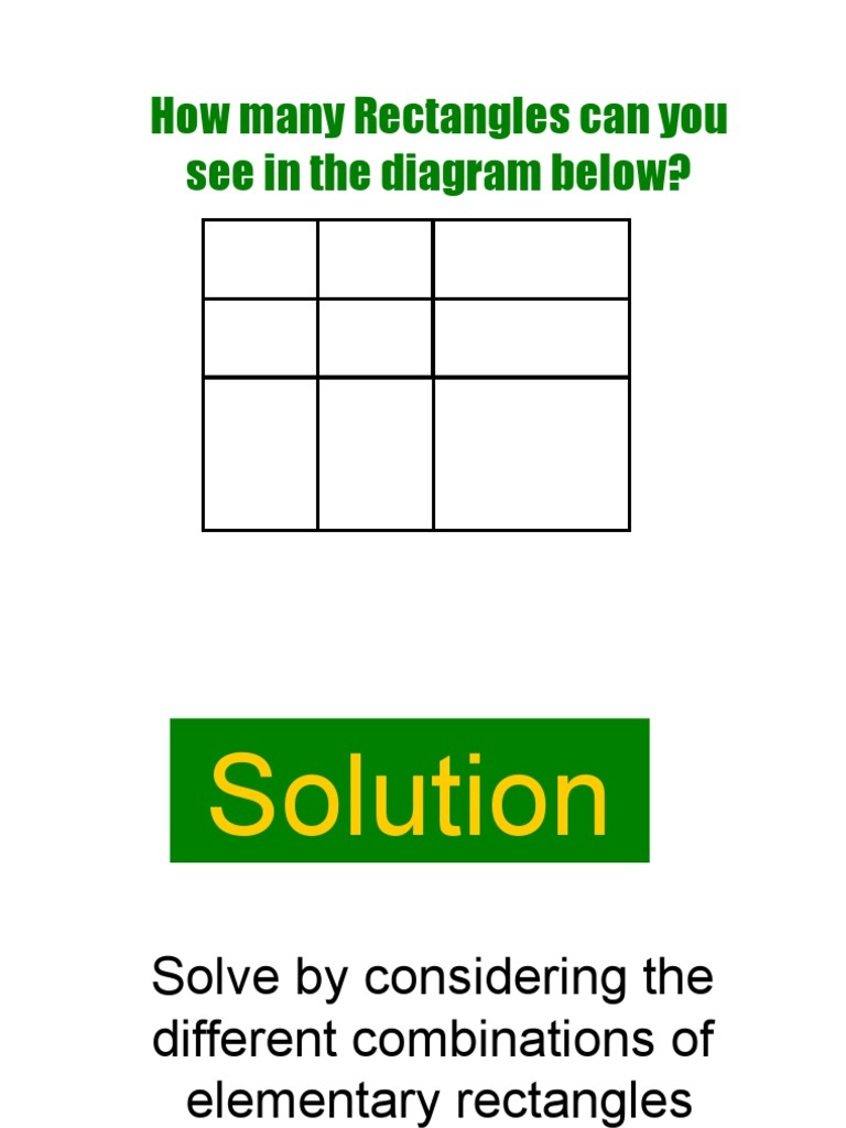 How Many Rectangles Can You See in The Diagram Below? | PDF