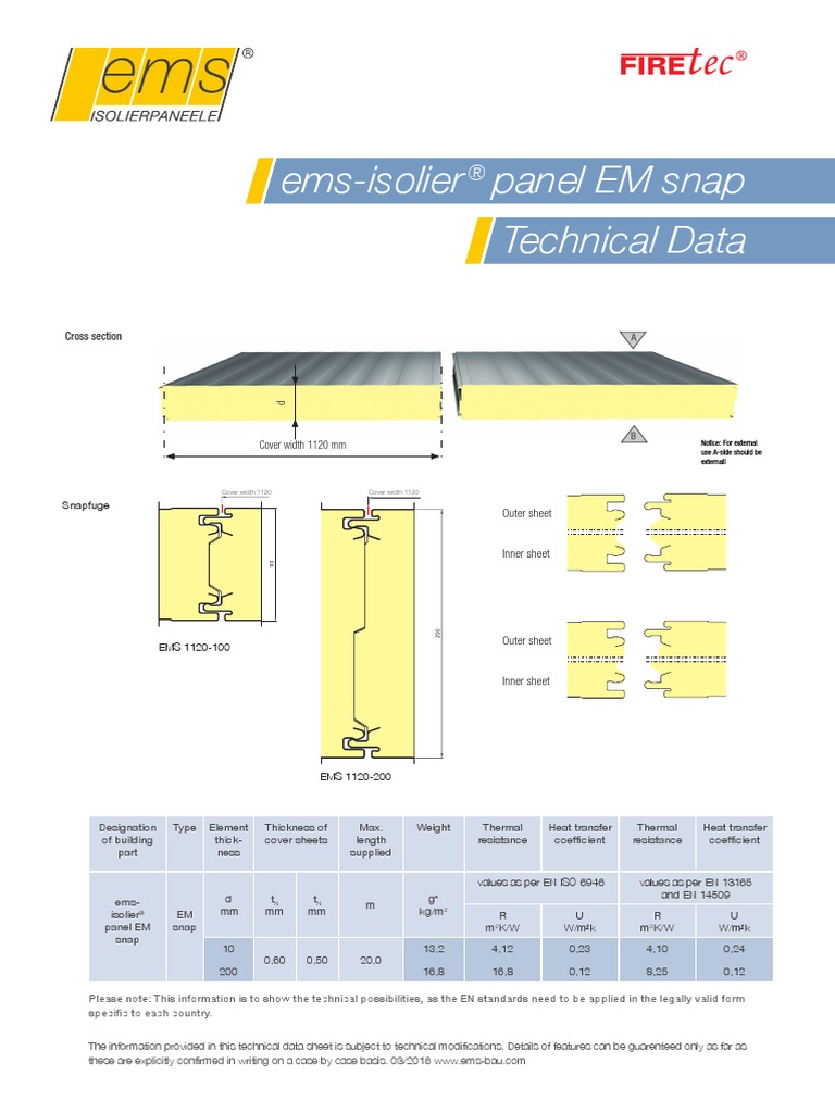 Ems em FW Paneel Firetec en | PDF | Building Engineering | Manmade Materials