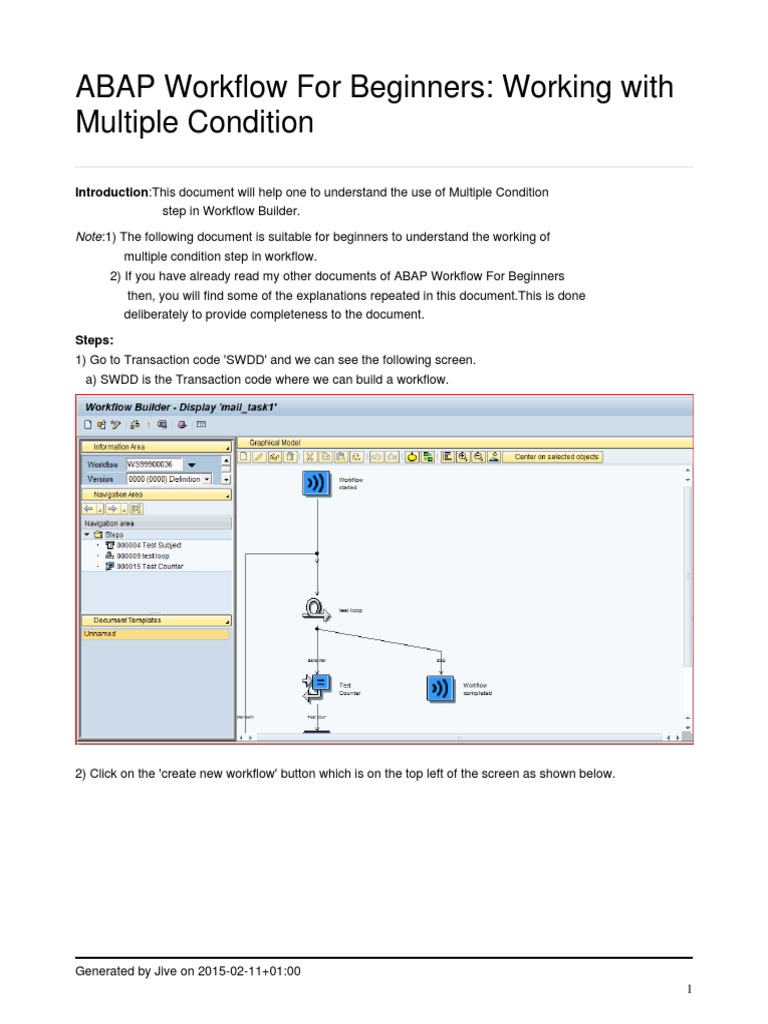 ABAP Workflow For Beginners | PDF | Data Type | Computer Programming