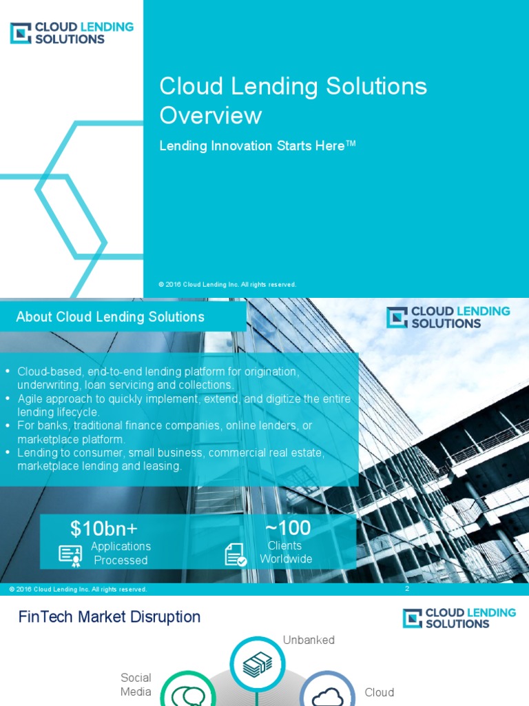 Cloud Lending Solutions Overview - Lending Innovation Starts Here™ | PDF | Cloud Computing ...