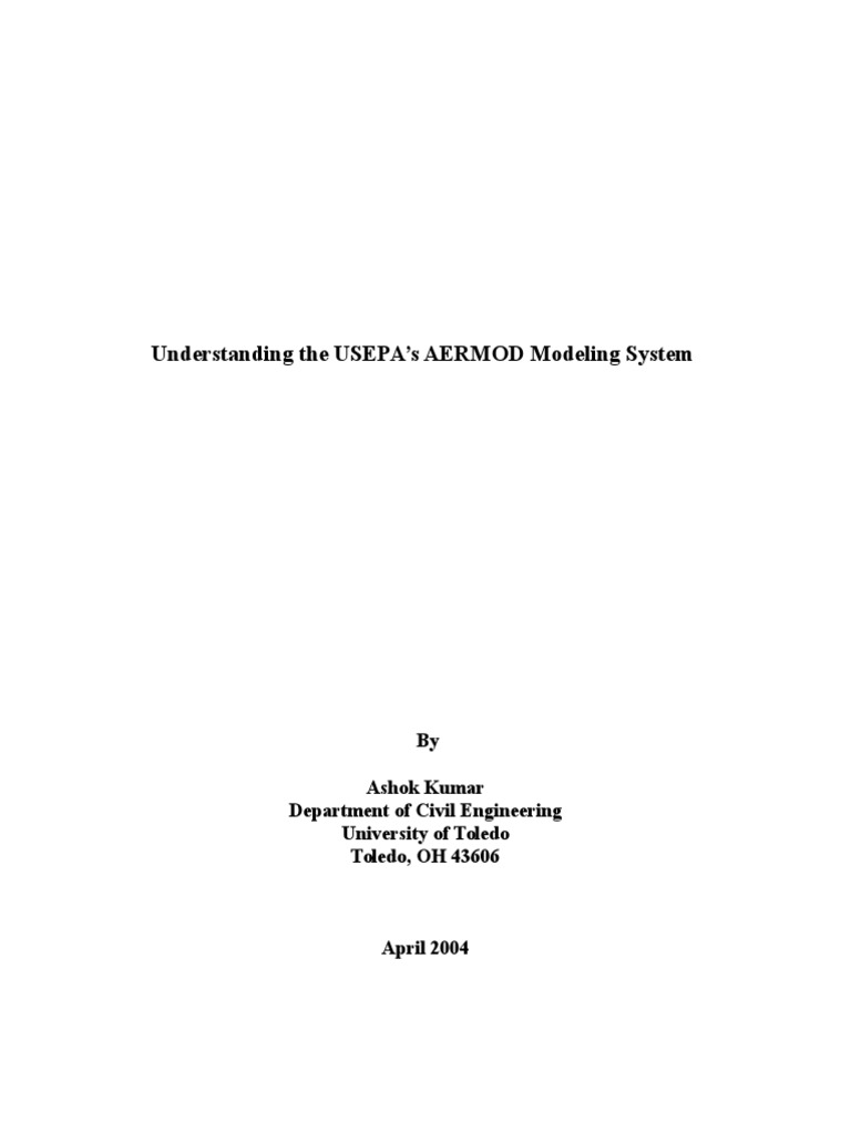 Understanding the EPA's AERMOD Air Quality Modeling System: An Overview ...