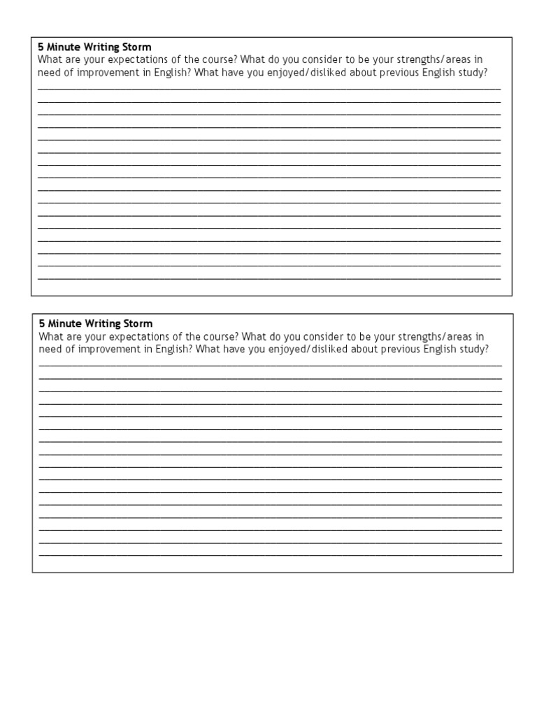 Writing Storm Template | PDF