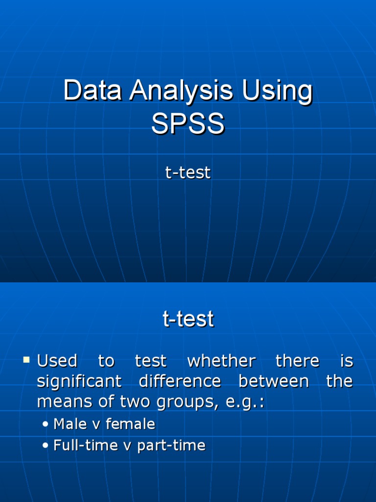SPSS T-Test Analysis Guide | PDF | Student's T Test | Variance