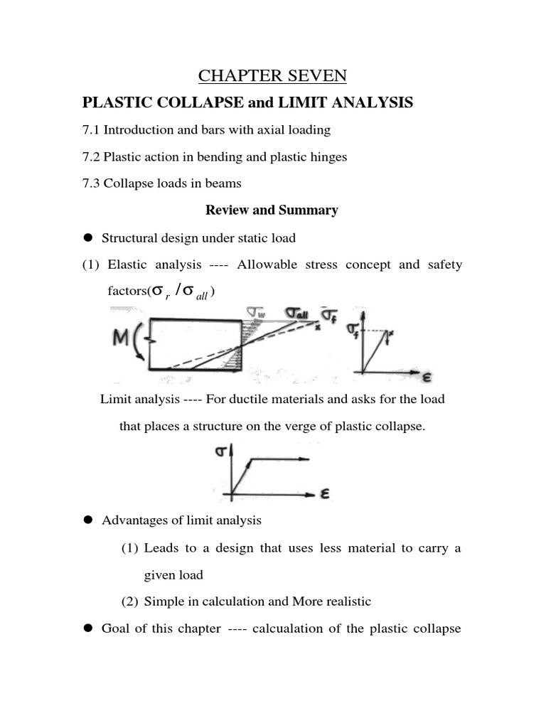 Plastic Collapse PDF | PDF | Plasticity (Physics) | Bending