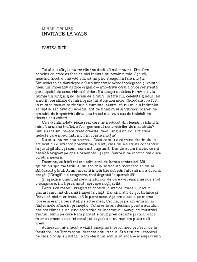Mihail Drumes - Invitatie La Vals PDF | PDF