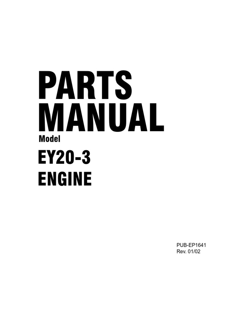 Robin Ey20-3 Parts Manual | PDF | Carburetor | Screw