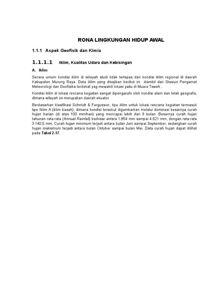 Rona Lingkungan Awal | PDF