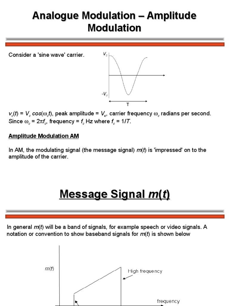 Amplitude Modulation.ppt | Modulation | Frequency Modulation
