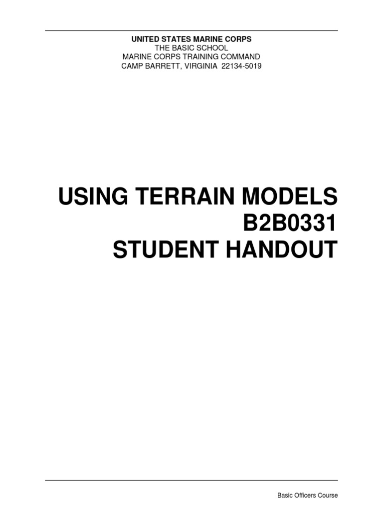 B2B0331 Using Terrain Models | PDF | Military | Military Science
