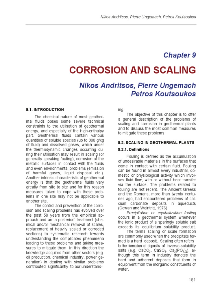 3 1 Corrosion&Scaling | PDF | Corrosion | Solubility