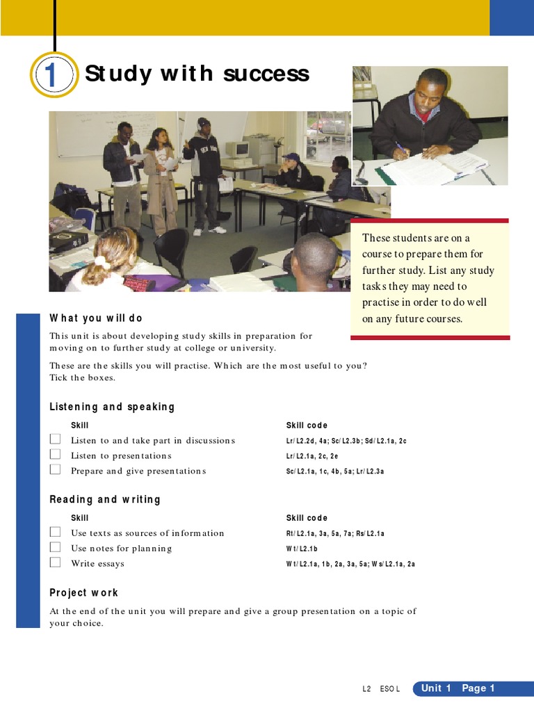 ESOL Learner Materials - Level 2, Unit 1 | PDF | Nanny | Child Care