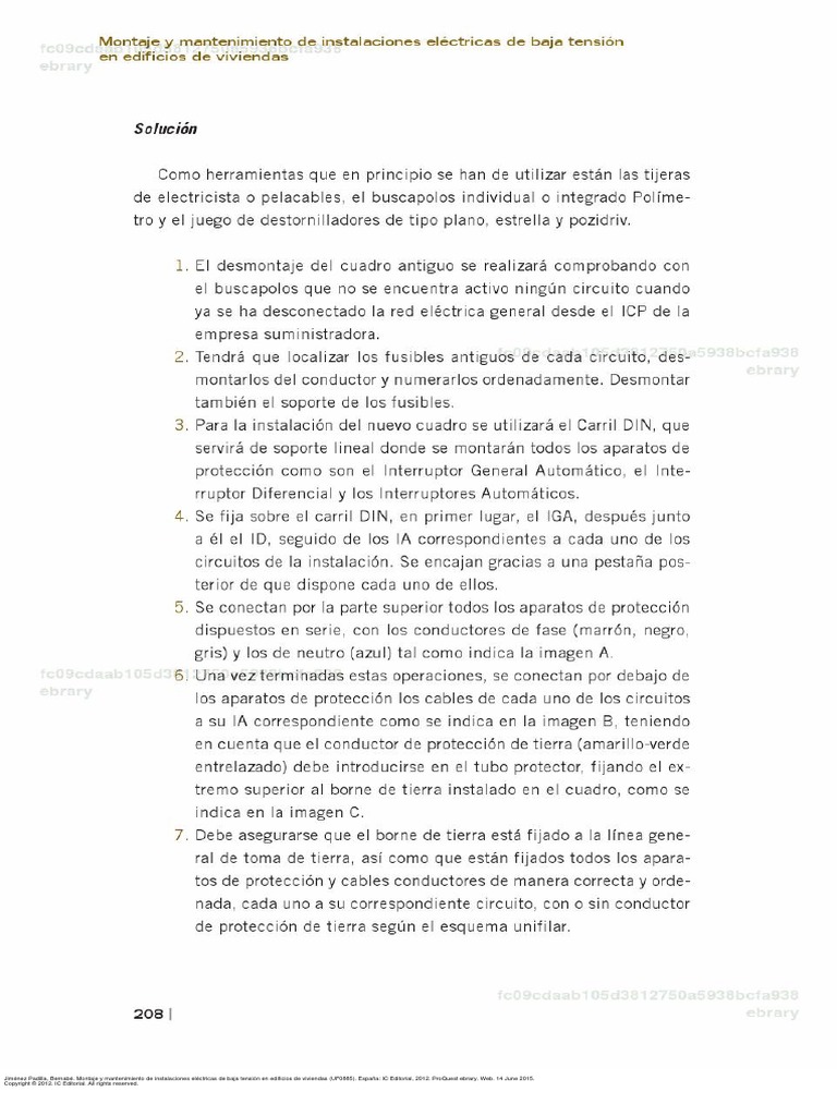 Montaje y Mantenimiento de Instalaciones El Ctricas de Baja Tensi N en Edificios de Viviendas 3 ...