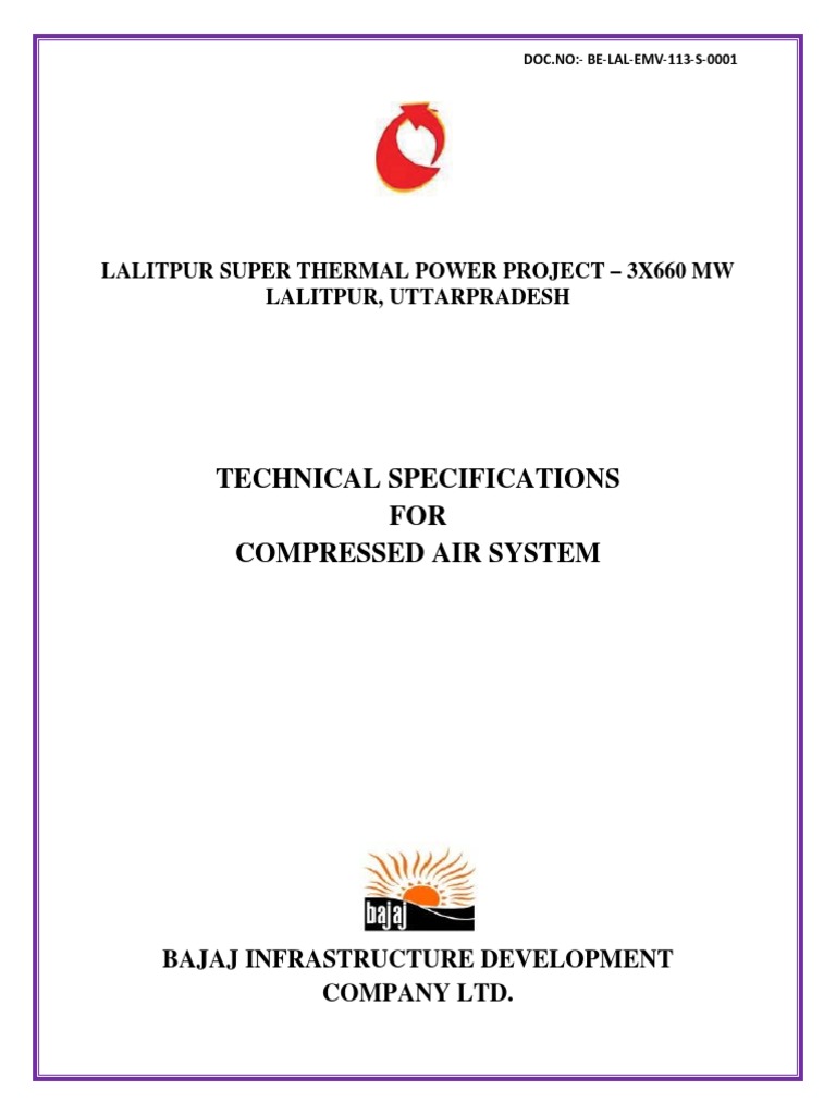 Compressed Air System | PDF | Specification (Technical Standard ...