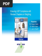 Revised USP Chapter 41: Balances | PDF | Weight | Standard Deviation