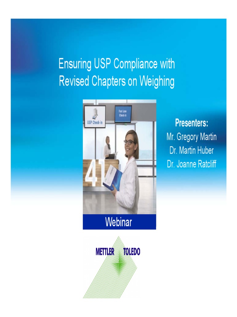 On Demand Webinar Slides Ensuring USP Compliance en | PDF | Weighing ...