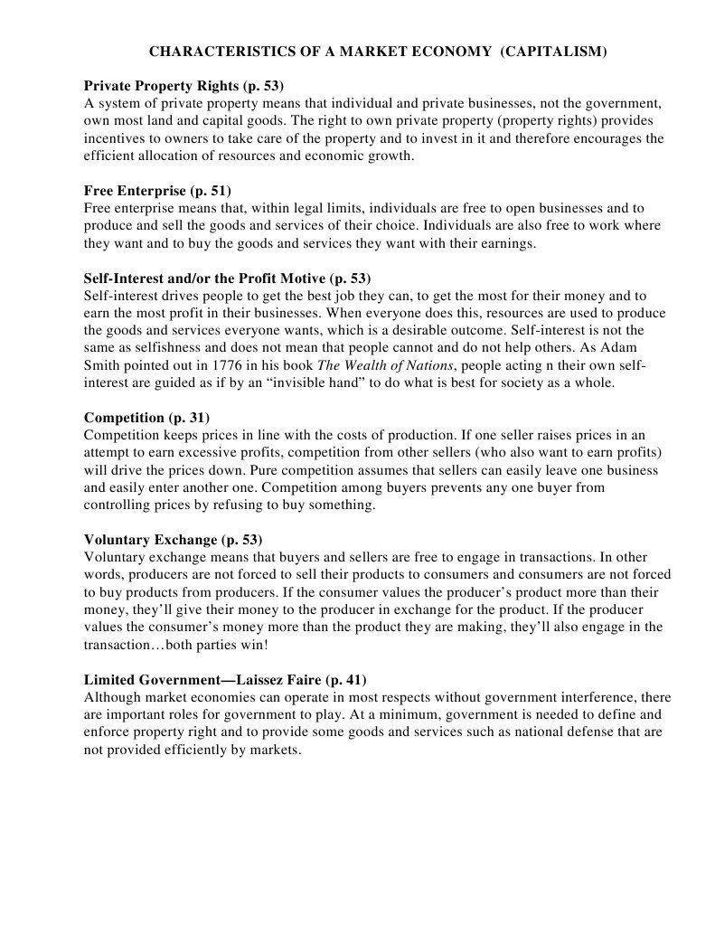 Characteristics of Capitalism | PDF | Market Economy | Capitalism