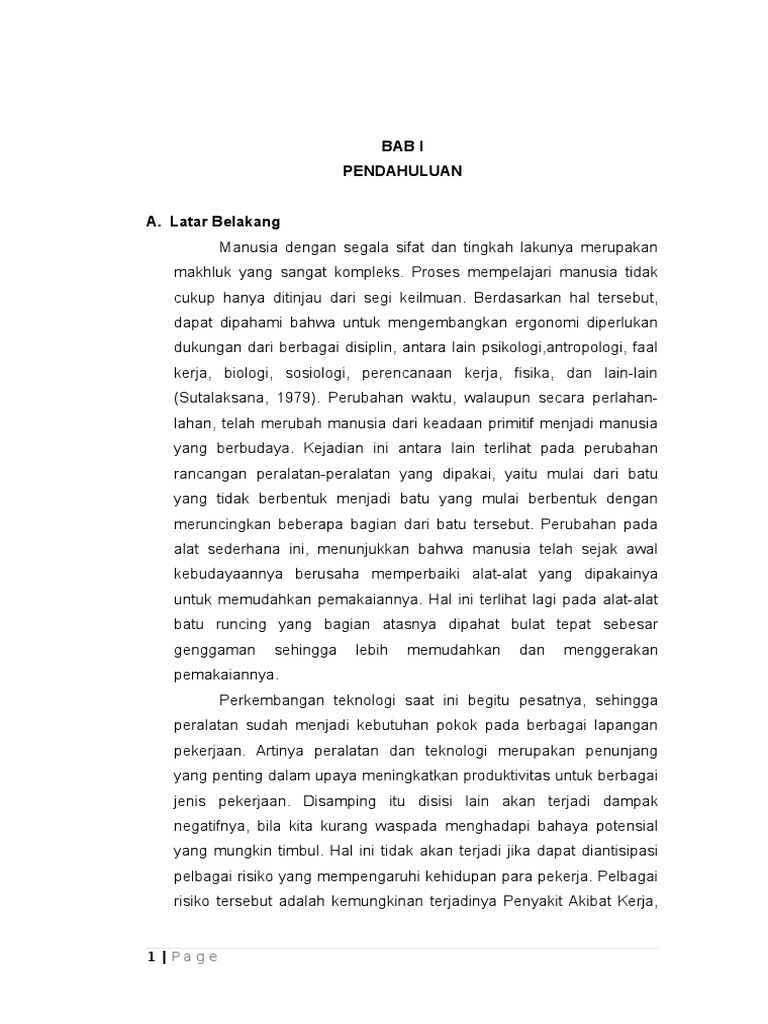 Makalah Ergonomi Dan Faal Kerja | PDF