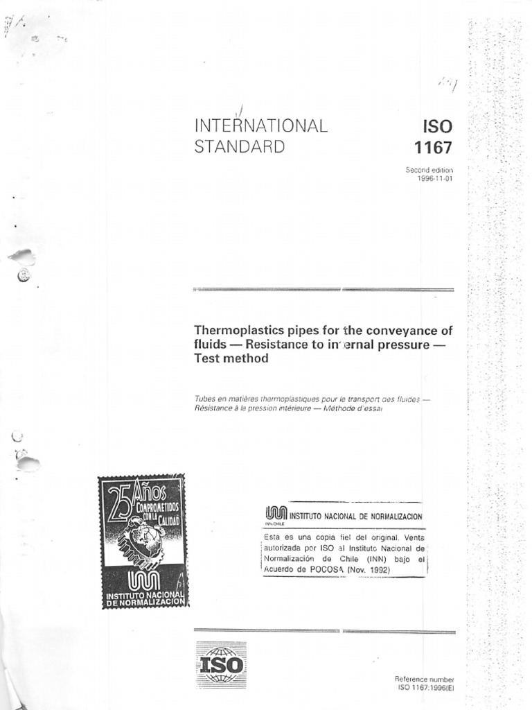 ISO 1167 Resistencia-Hidrostática | PDF