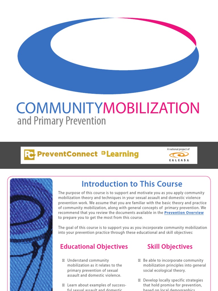 Community Mobilization CALCASA | PDF | Violence | Community
