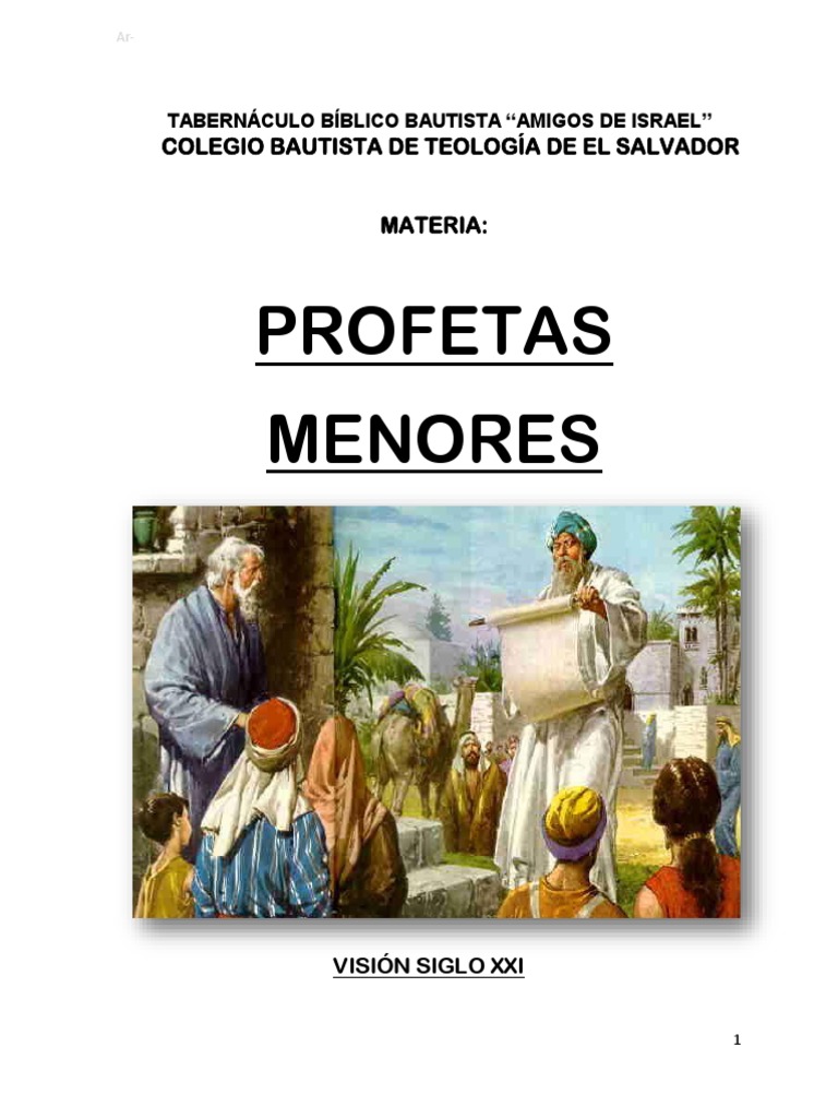Profetas Menores Pdf Doce Profetas Menores Profeta