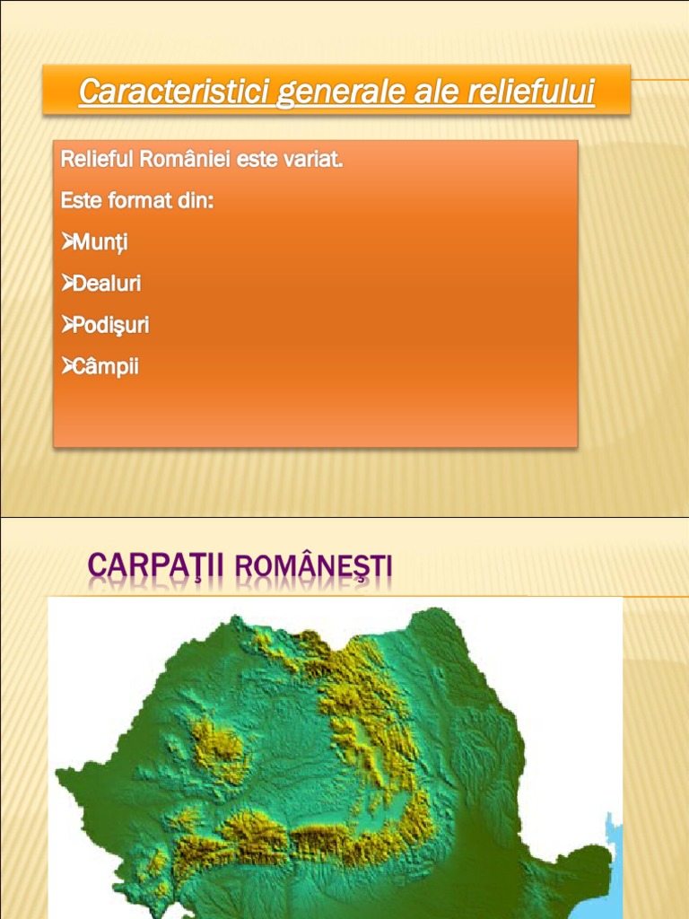 0 Relieful Romaniei Prezentare Powerpoint | PDF