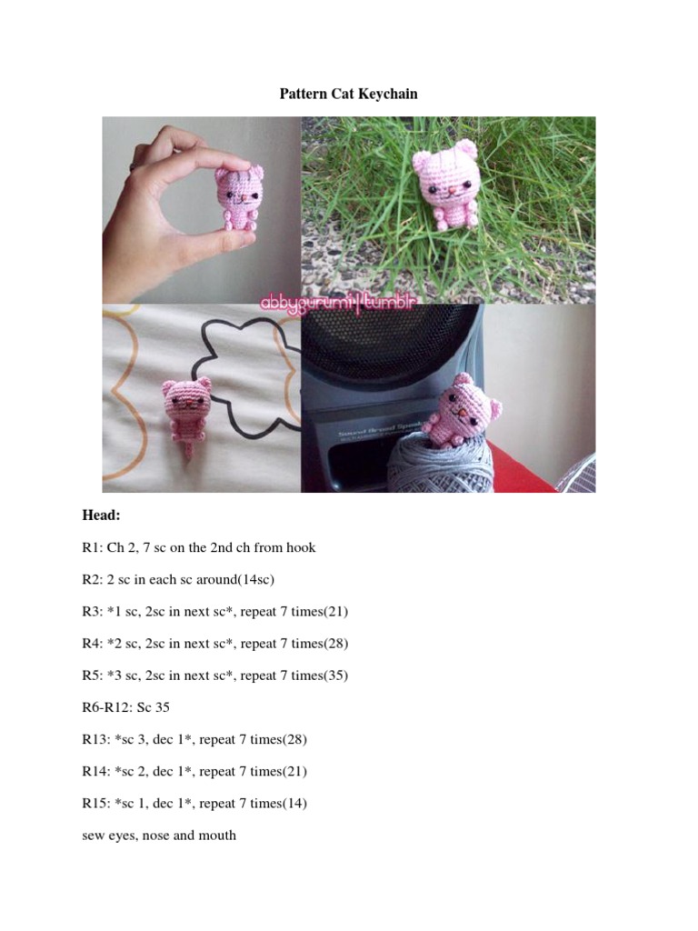 Pattern Cat Keychain | PDF