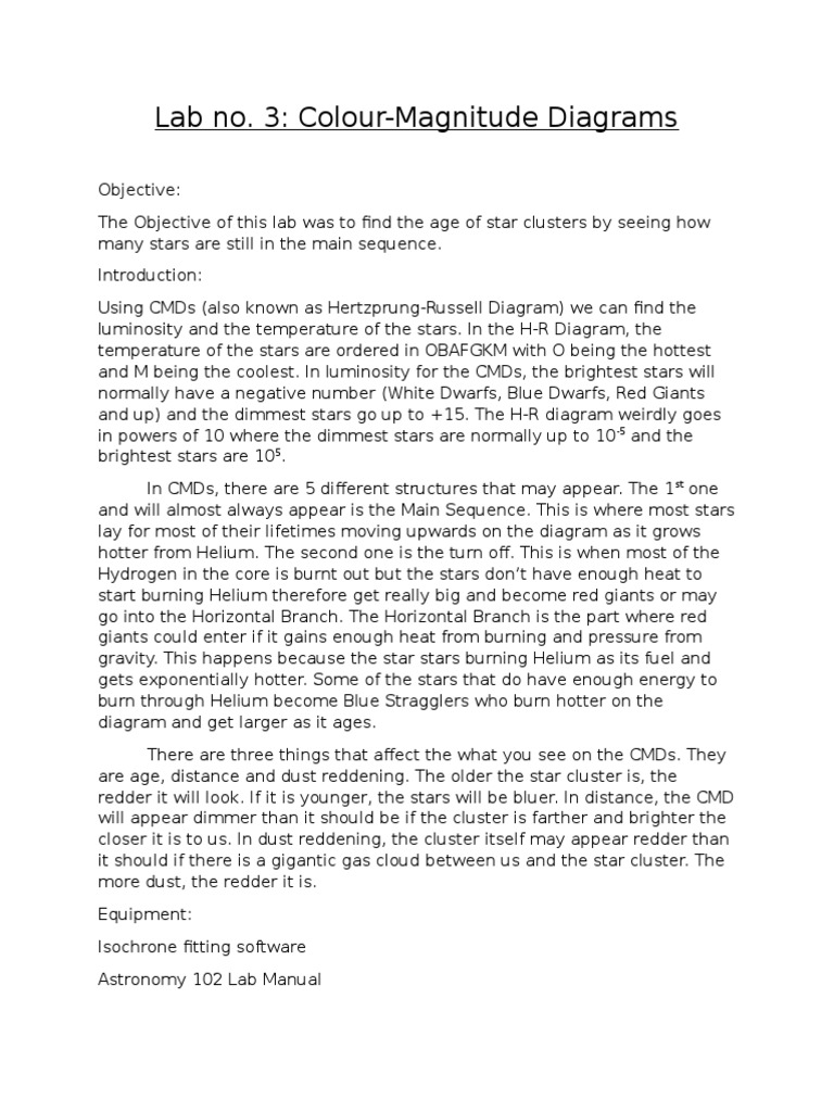 Astronomy Lab 3 | PDF | Stars | Astronomy