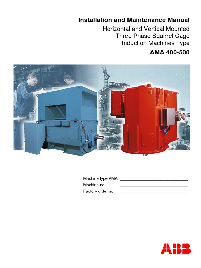 Ama Machine Manual | PDF | Bearing (Mechanical) | High Voltage