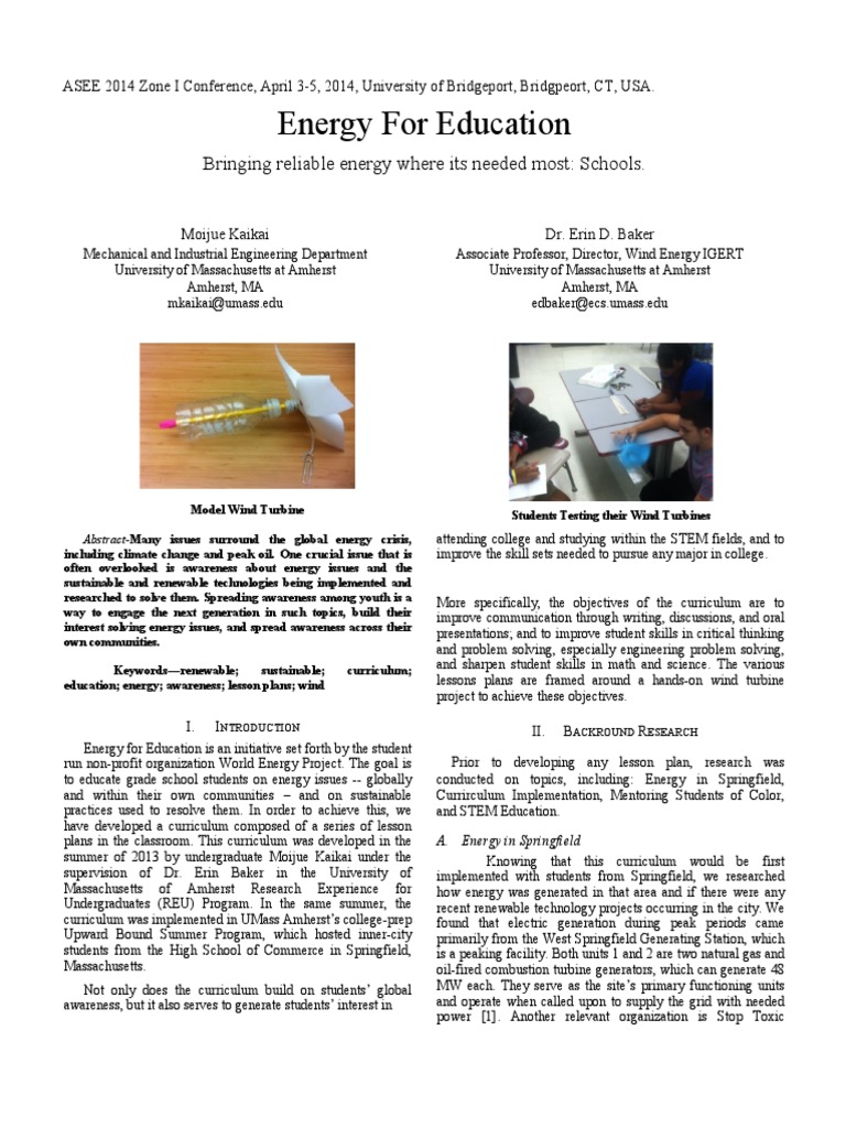 Energy For Education: Bringing Reliable Energy Where Its Needed Most ...