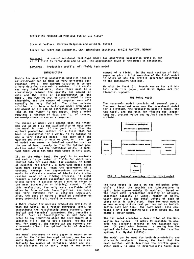 Generating Production Profiles For An-Oil Field | PDF | Petroleum ...