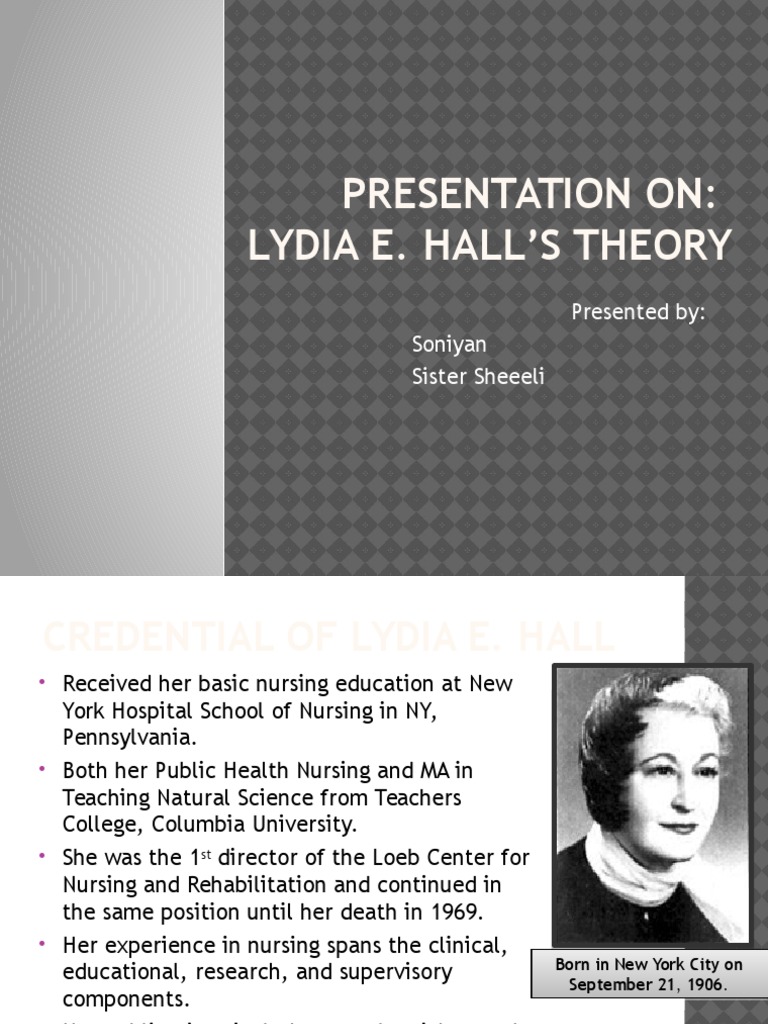 Lydia E Hall's Theory (Nov 06) | PDF | Nursing | Childbirth