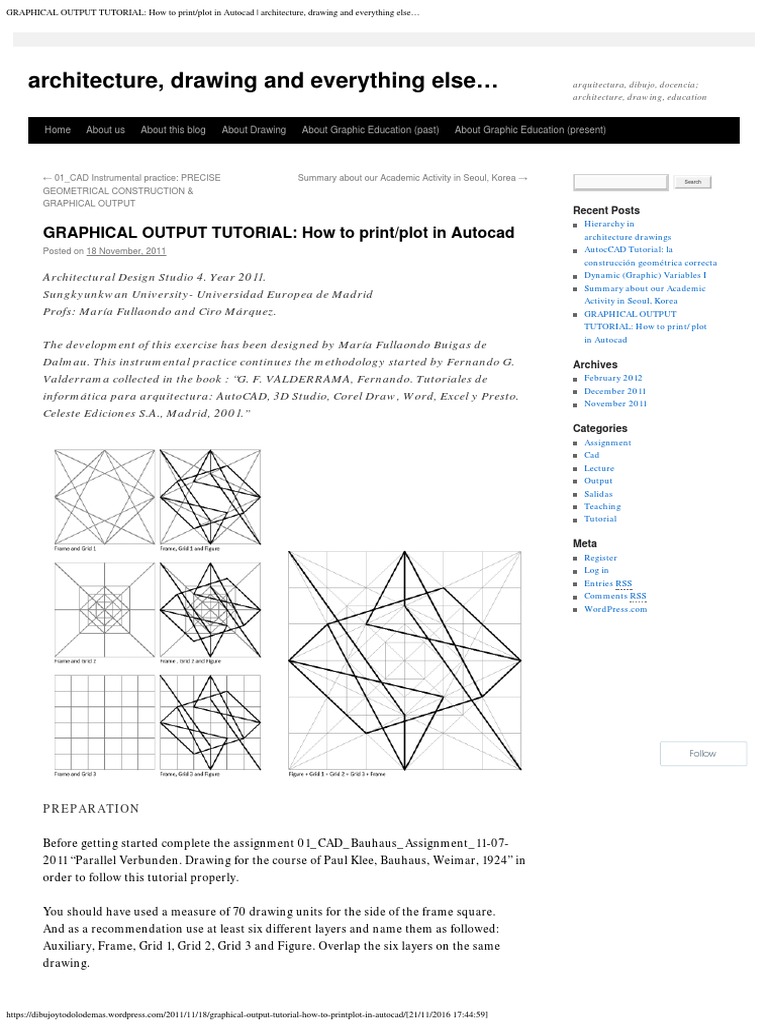 GRAPHICAL OUTPUT TUTORIAL How To Printplot in Autocad Architecture ...