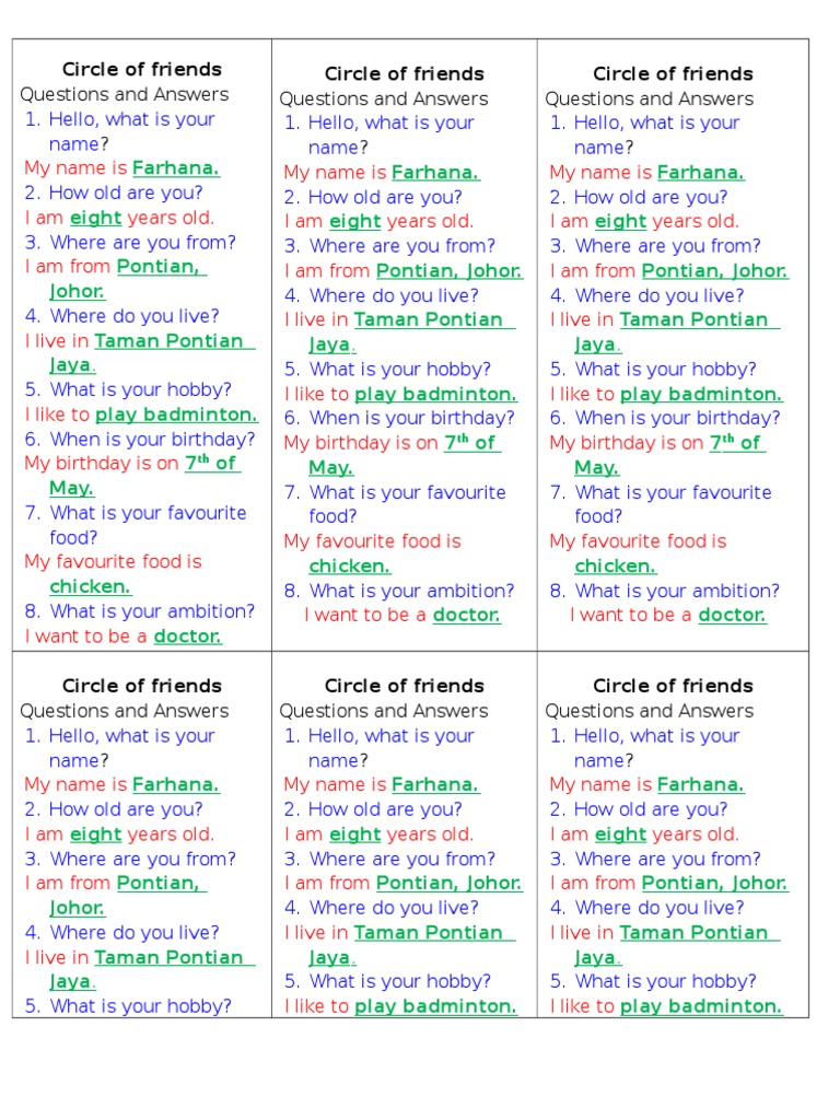 Circle of Friends Circle of Friends Circle of Friends | PDF