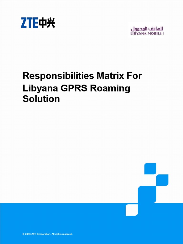 Responsibilities Matrix For GPRS Roaming | PDF
