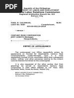 Notice of Appearance As Counsel Sample JMC Law | PDF