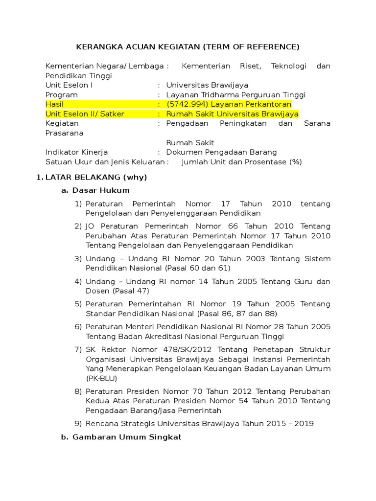 CONTOH TOR (Term of Reference)