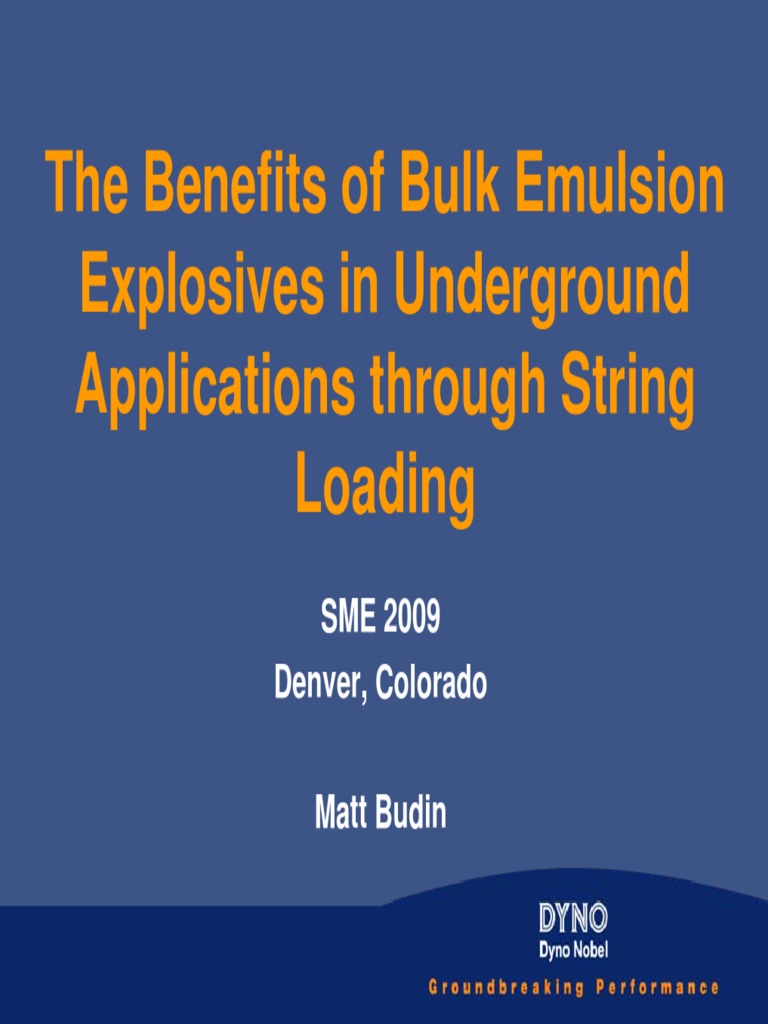 Bulk emulsion | Explosive Material | Cartridge (Firearms)