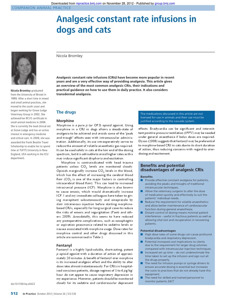 Analgesic Constant Rate Infusión | PDF | Analgesic | Opioid