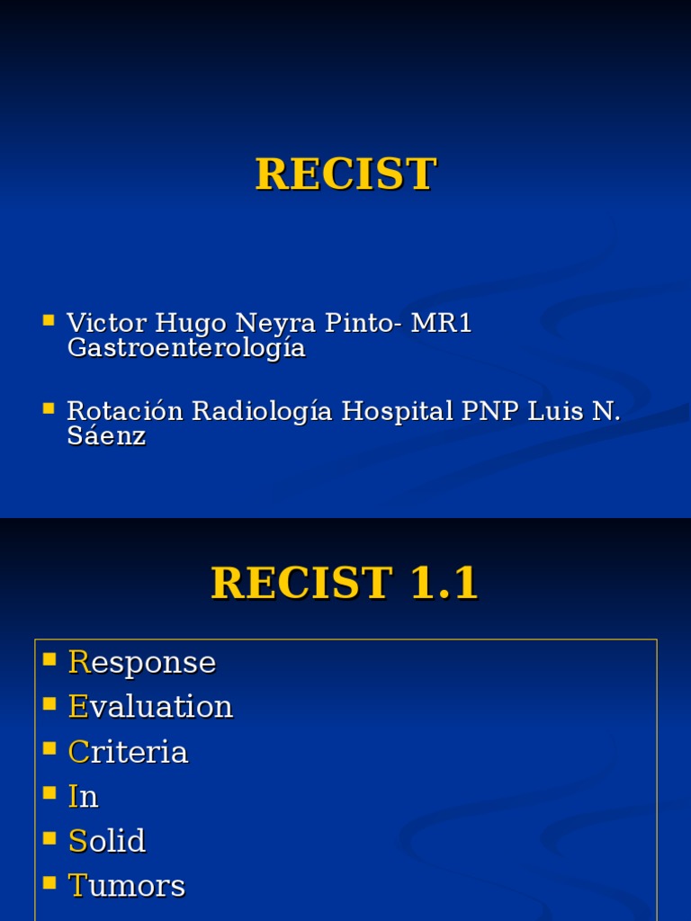 Recist Expo | Medición | Cáncer