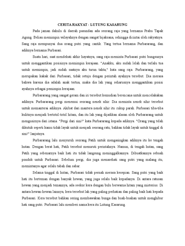Cerita Rakyat Cerpen Dan Non Fiksi | PDF | Fiksi Misteri, Thriller ...