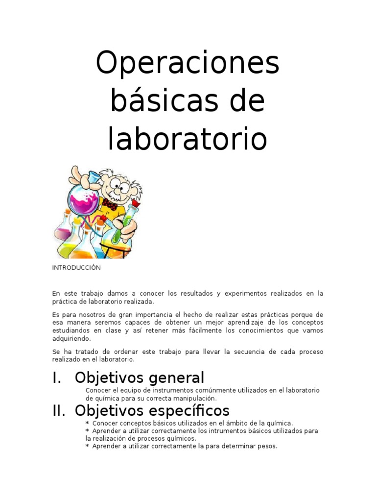 Operaciones Básicas de Laboratorio | PDF | Destilación | Mezcla