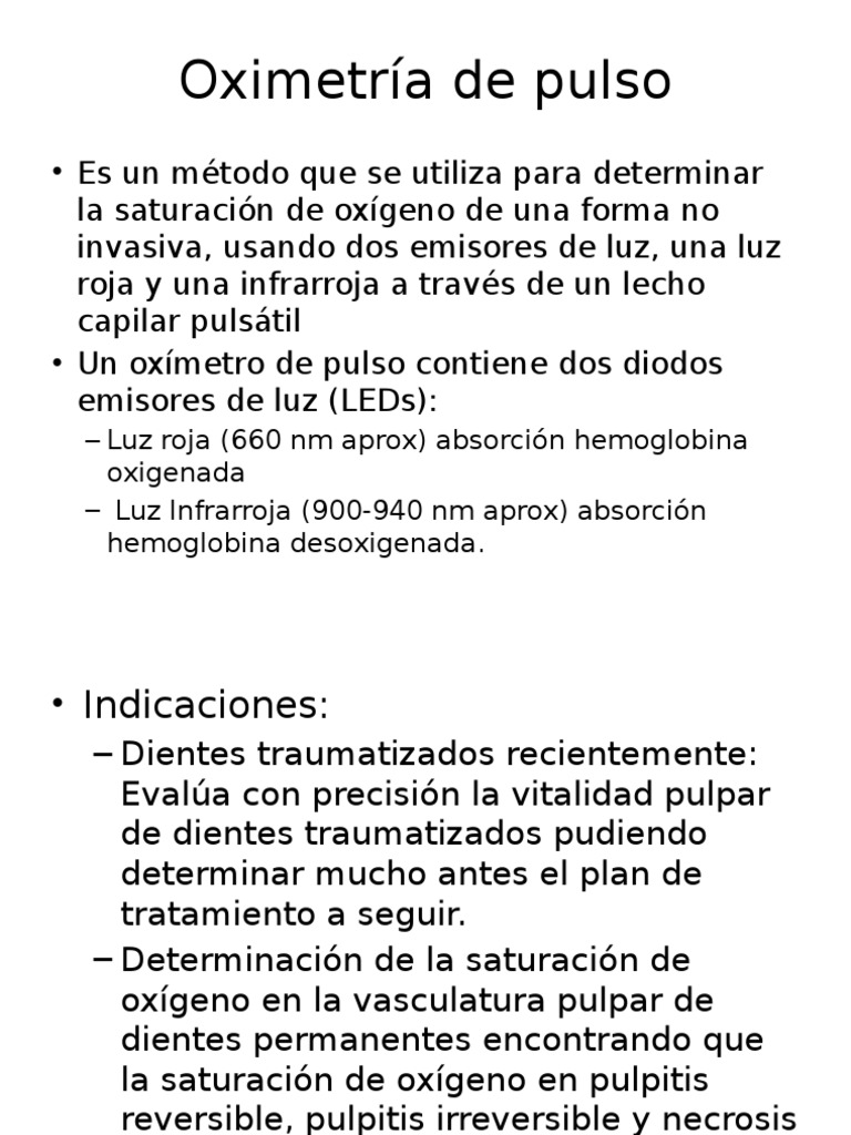 Oximetría de Pulso | PDF | Especialidades Medicas | Medicina CLINICA