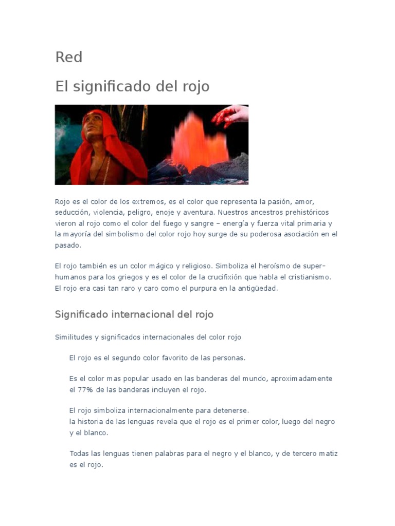 Color Rojo | PDF | Rojo | Blanco