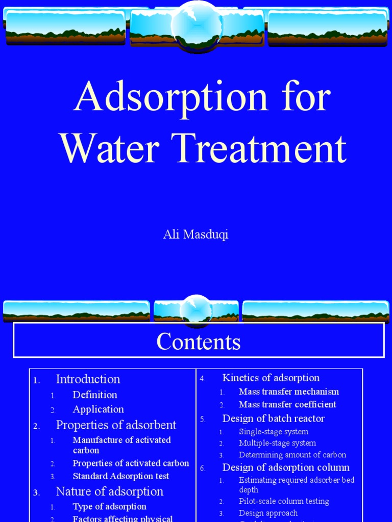 Adsorption For Water Treatment | PDF | Adsorption | Materials Science